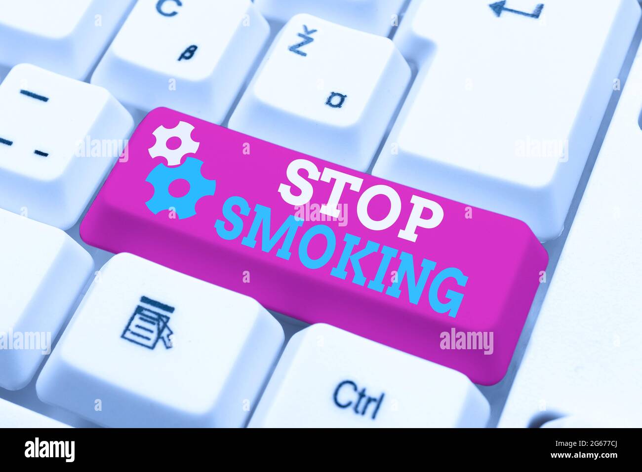 Hand writing sign Stop Smoking. Business showcase Discontinuing or ...