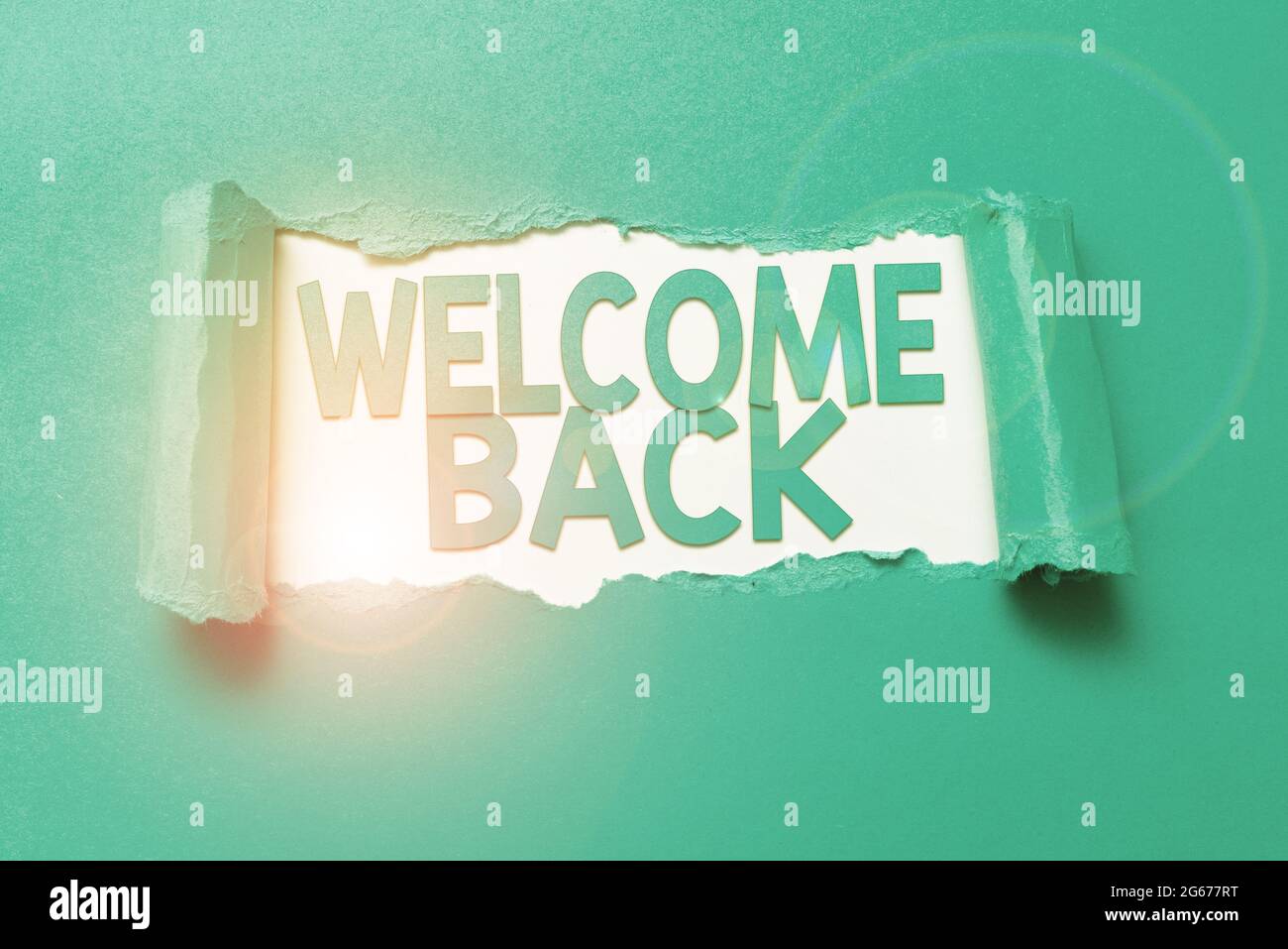 Hand writing sign Welcome Back. Word for Warm Greetings Arrived Repeat ...