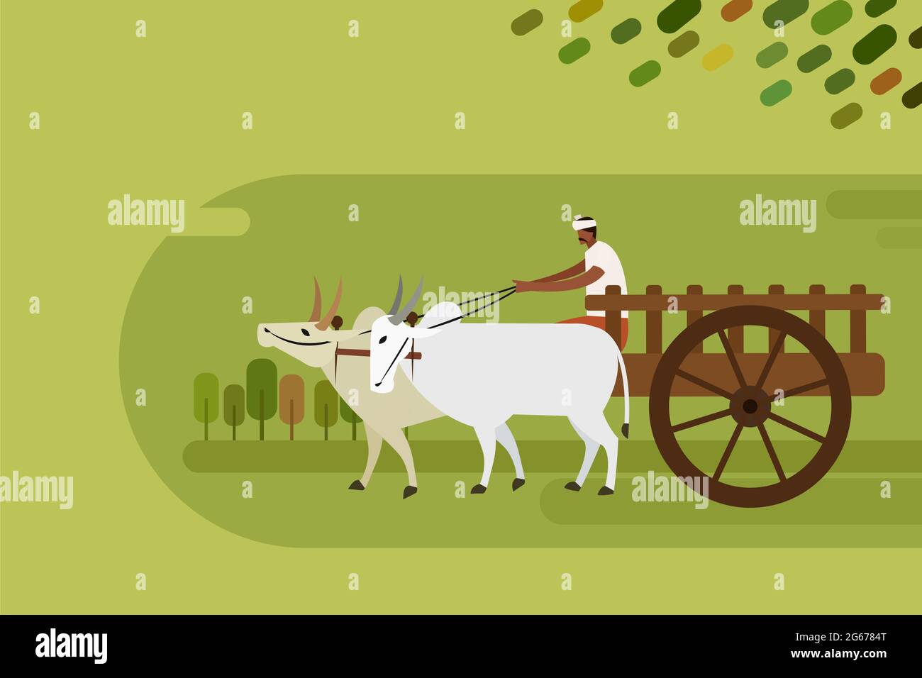 Indian bullocks Stock Vector Images - Alamy