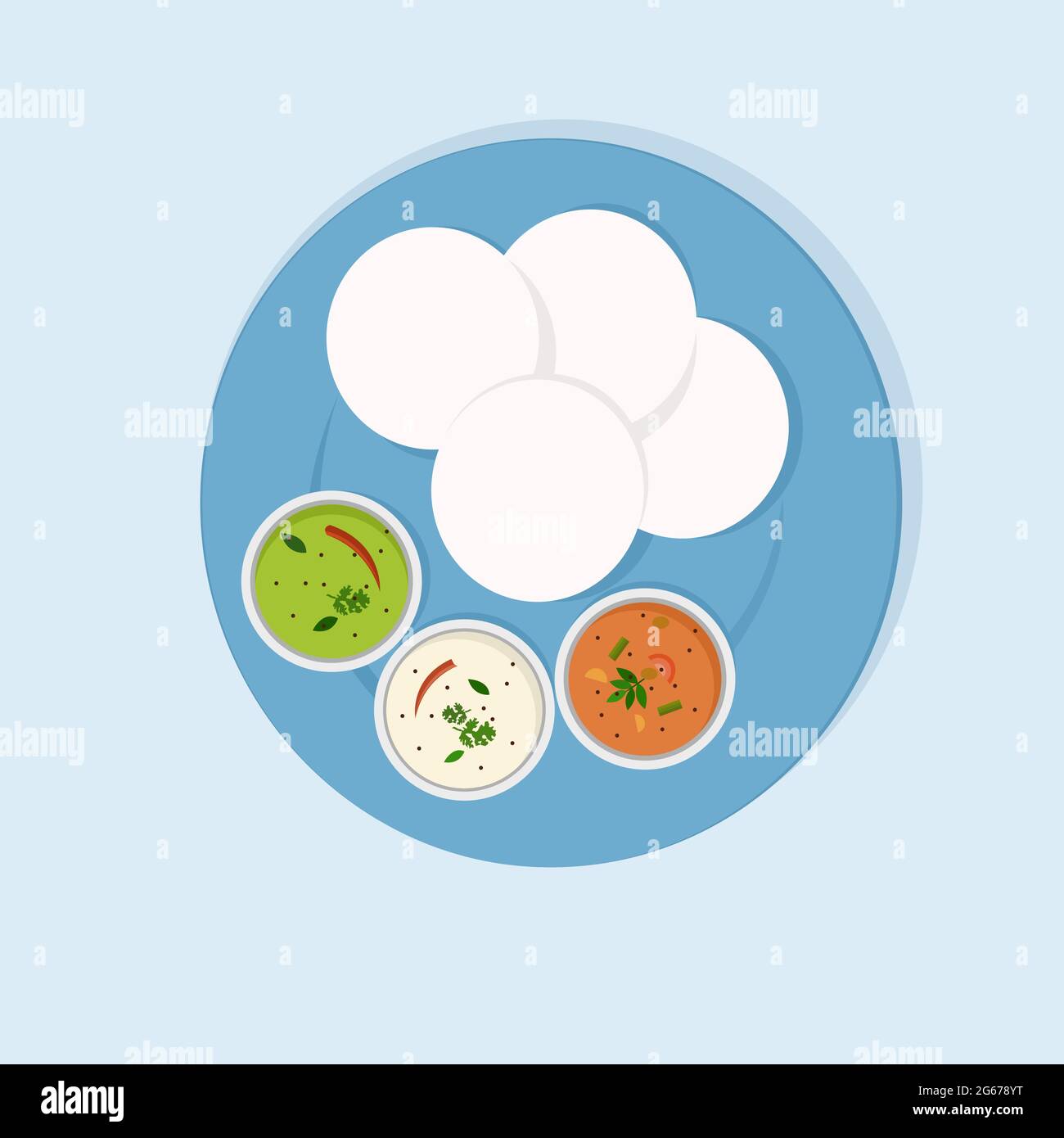 South indian food idli chutney Stock Vector Images - Alamy