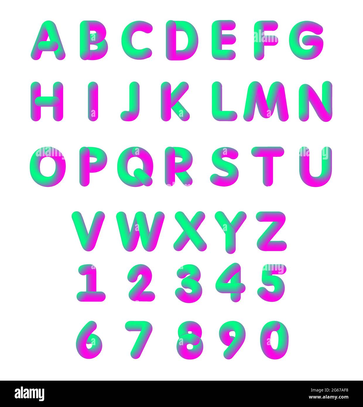 Letter a 3d bright Stock Vector Images - Alamy