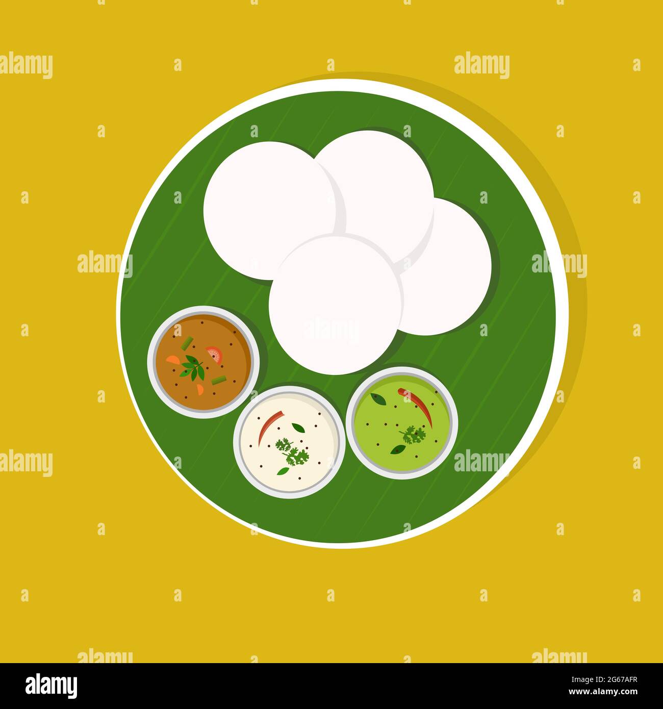 Idli and sambar Stock Vector Images - Alamy