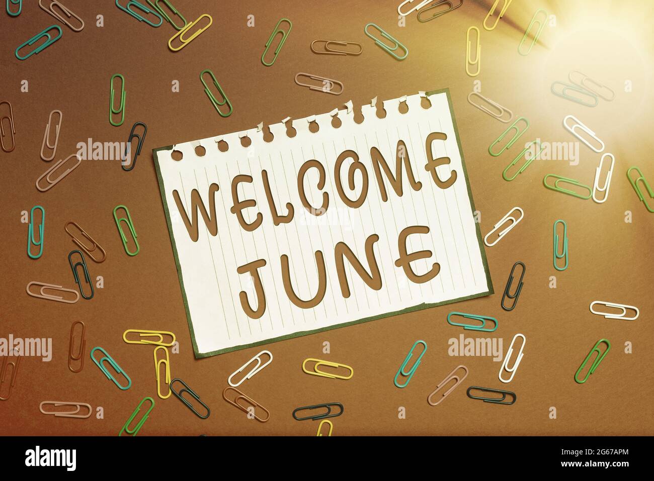 Conceptual display Welcome June. Business idea Calendar Sixth Month ...