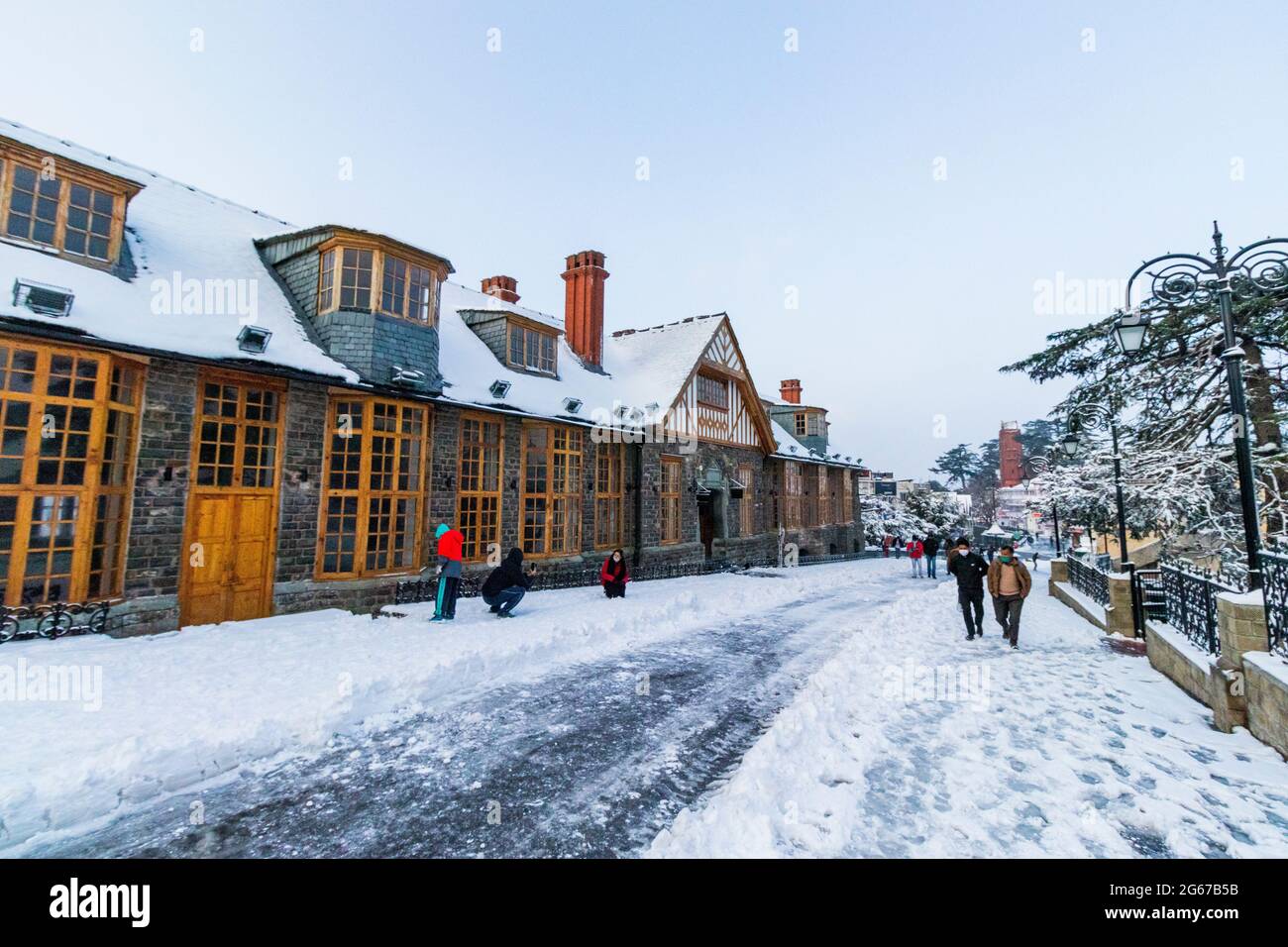 Latest views of Snowfall in Shimla Stock Photo - Alamy
