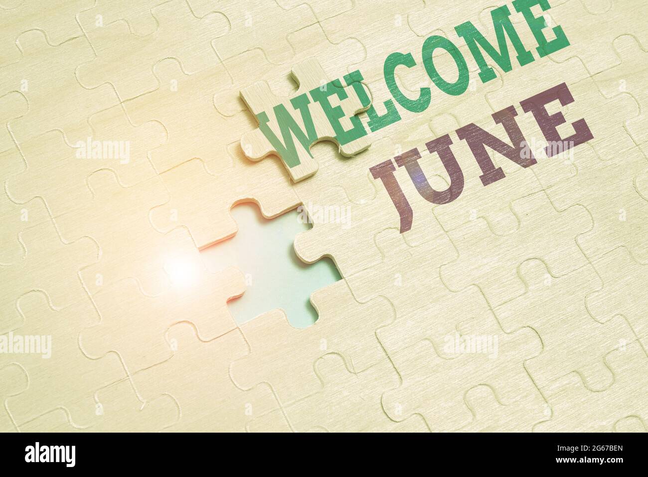 Text sign showing Welcome June. Business concept Calendar Sixth Month ...