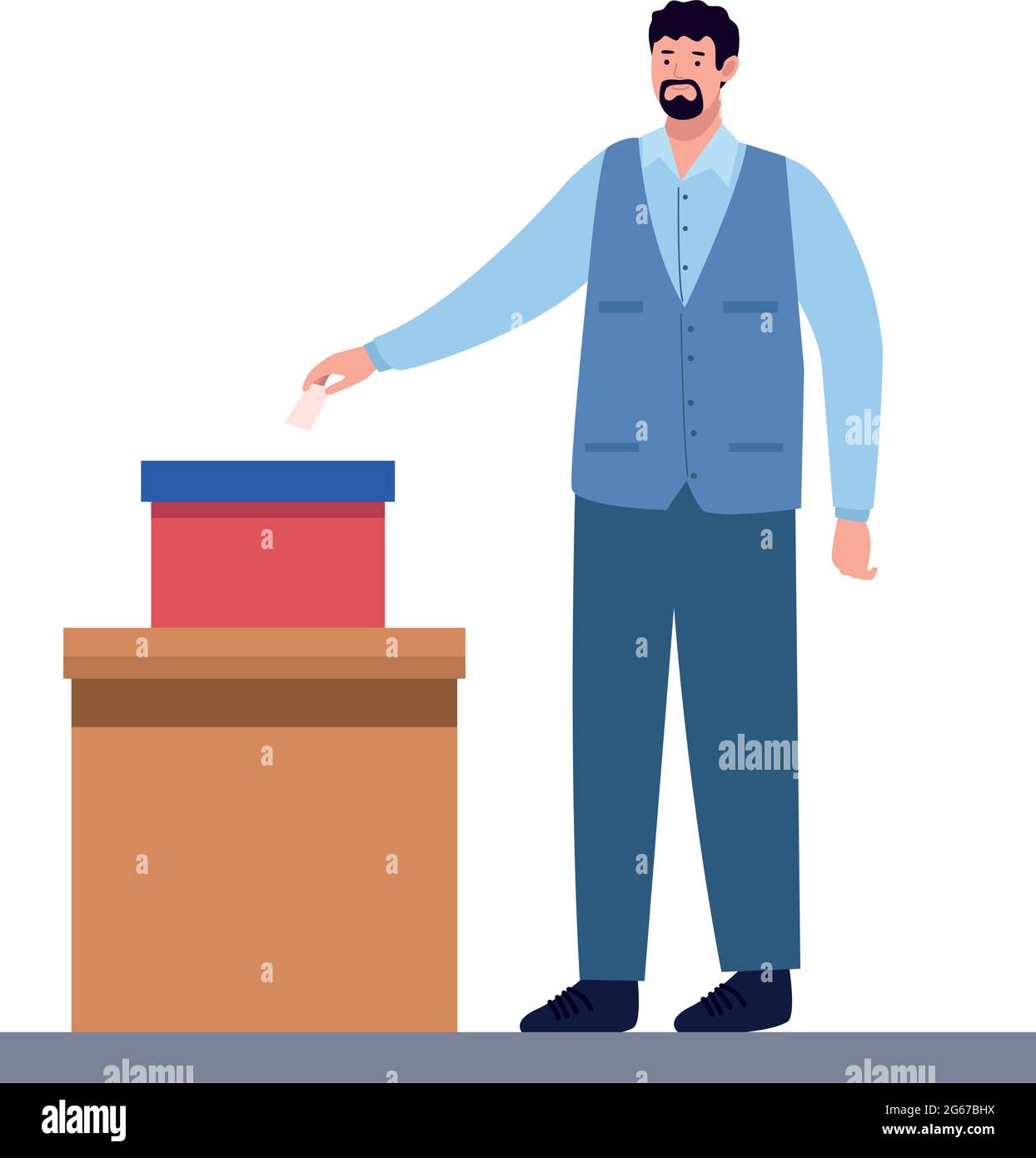 man voting character Stock Vector Image & Art - Alamy