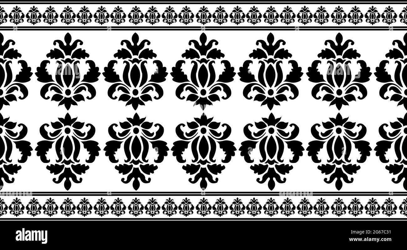 Saree Borders Designs Vector