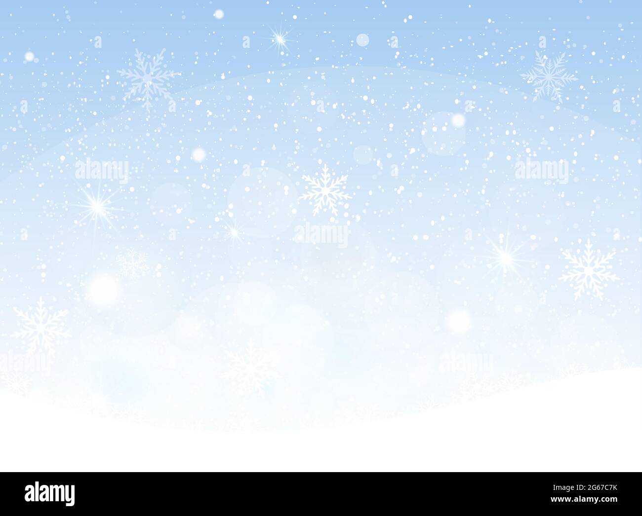 Vector illustration of snowing sky, Christmas snowflakes background ...