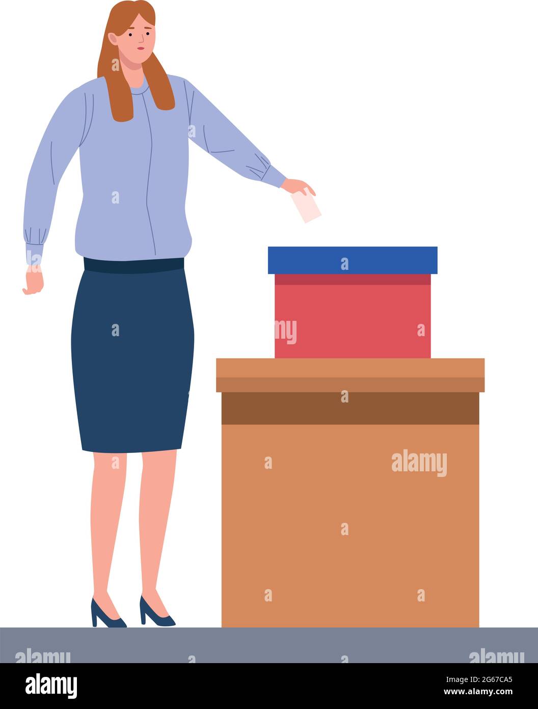 woman voting character Stock Vector Image & Art - Alamy