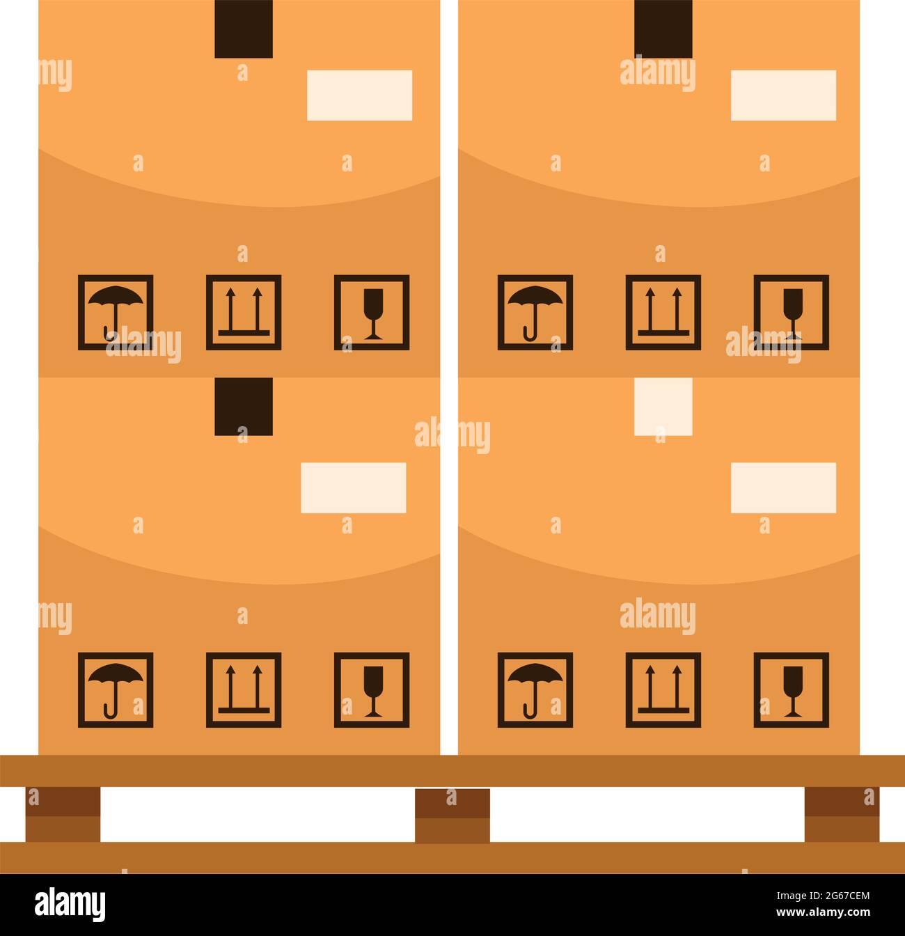 boxes in pallets Stock Vector Image & Art - Alamy