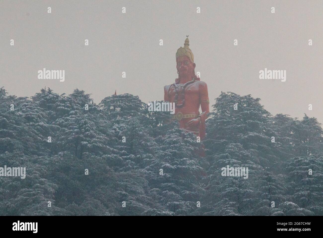 Latest views of Snowfall in Shimla Stock Photo - Alamy