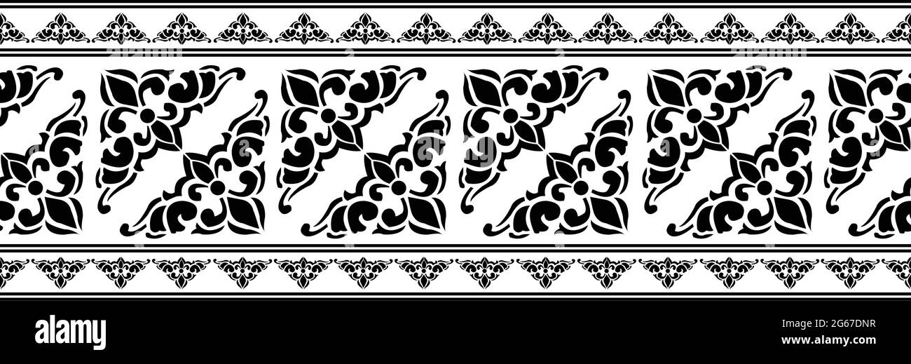 Saree Borders Designs Vector