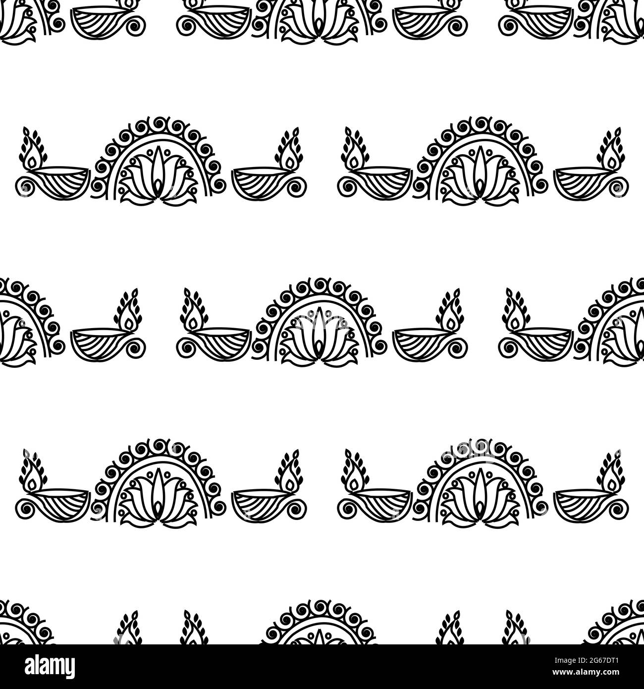 Diwali concept of Flowers with lamps - Indian Traditional and Cultural ...