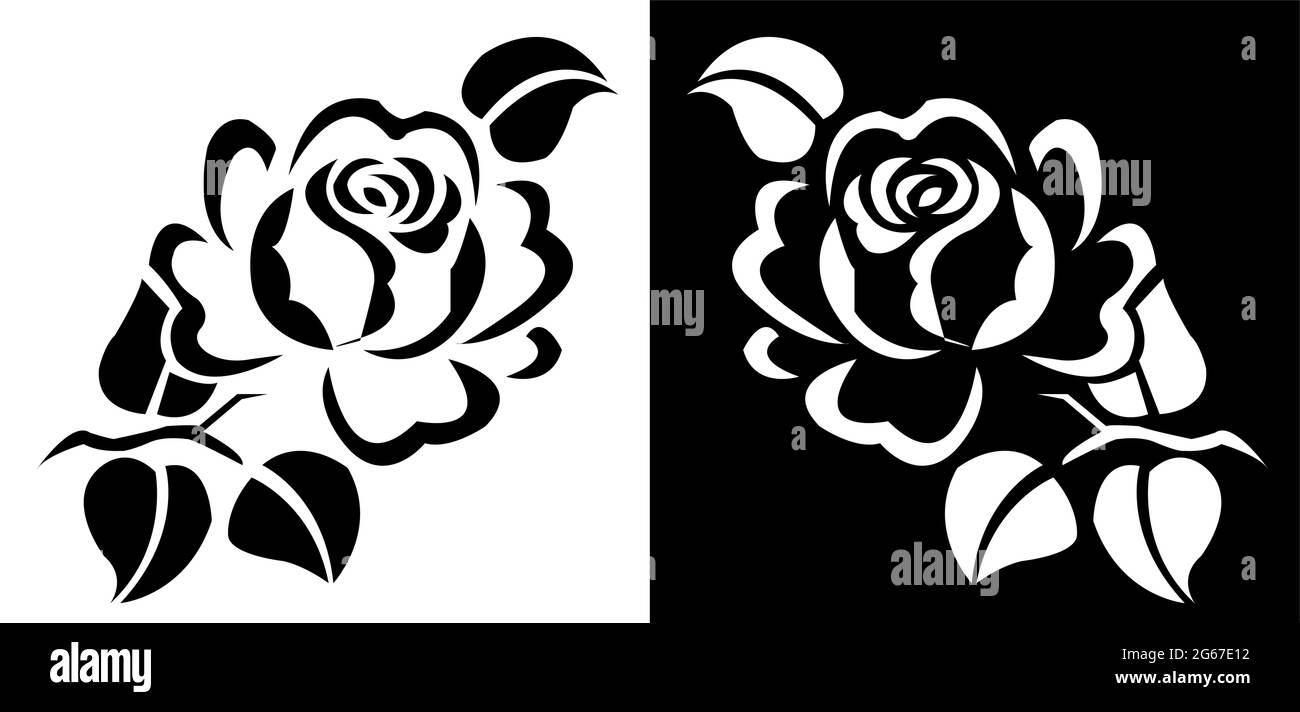 Rose flower with leaves - Indian Traditional and Cultural Scroll saw ...