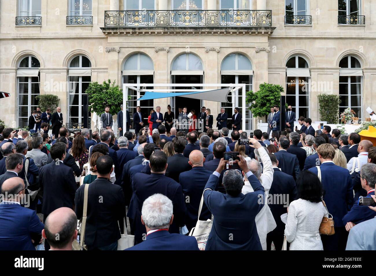 French President Emmanuel Macron during the inauguration ceremony of ...
