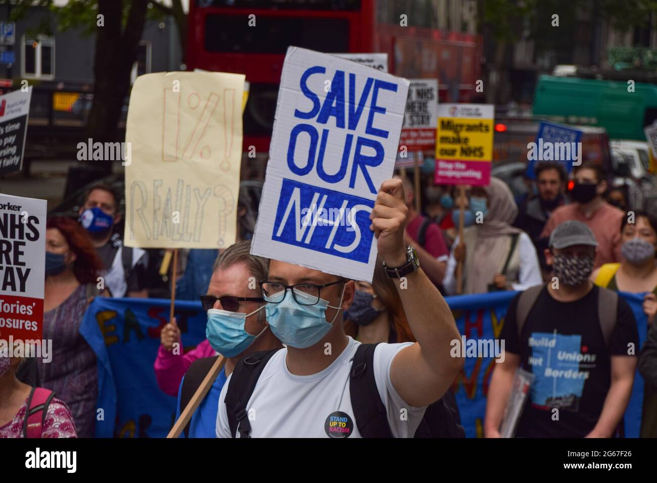 Save our nhs protest 2021 hi-res stock photography and images - Alamy