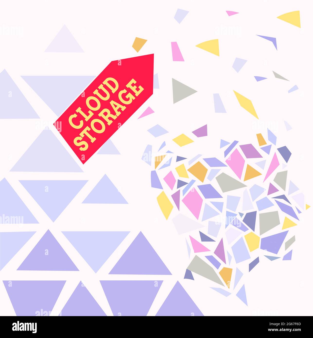 Text sign showing Cloud Storage. Word Written on computing connect devices to cloud data on ...