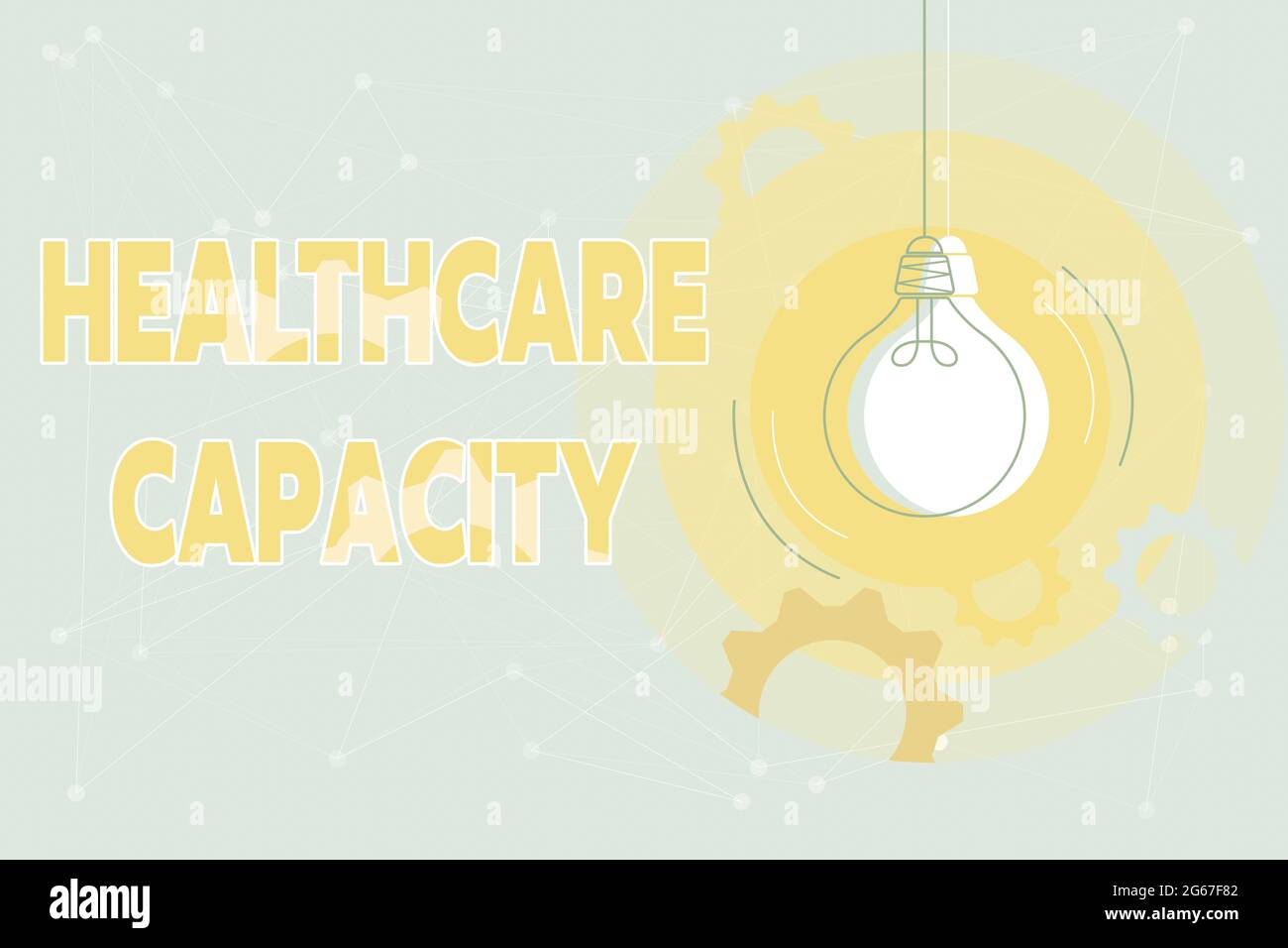 Text caption presenting Healthcare Capacity. Concept meaning maximum ...