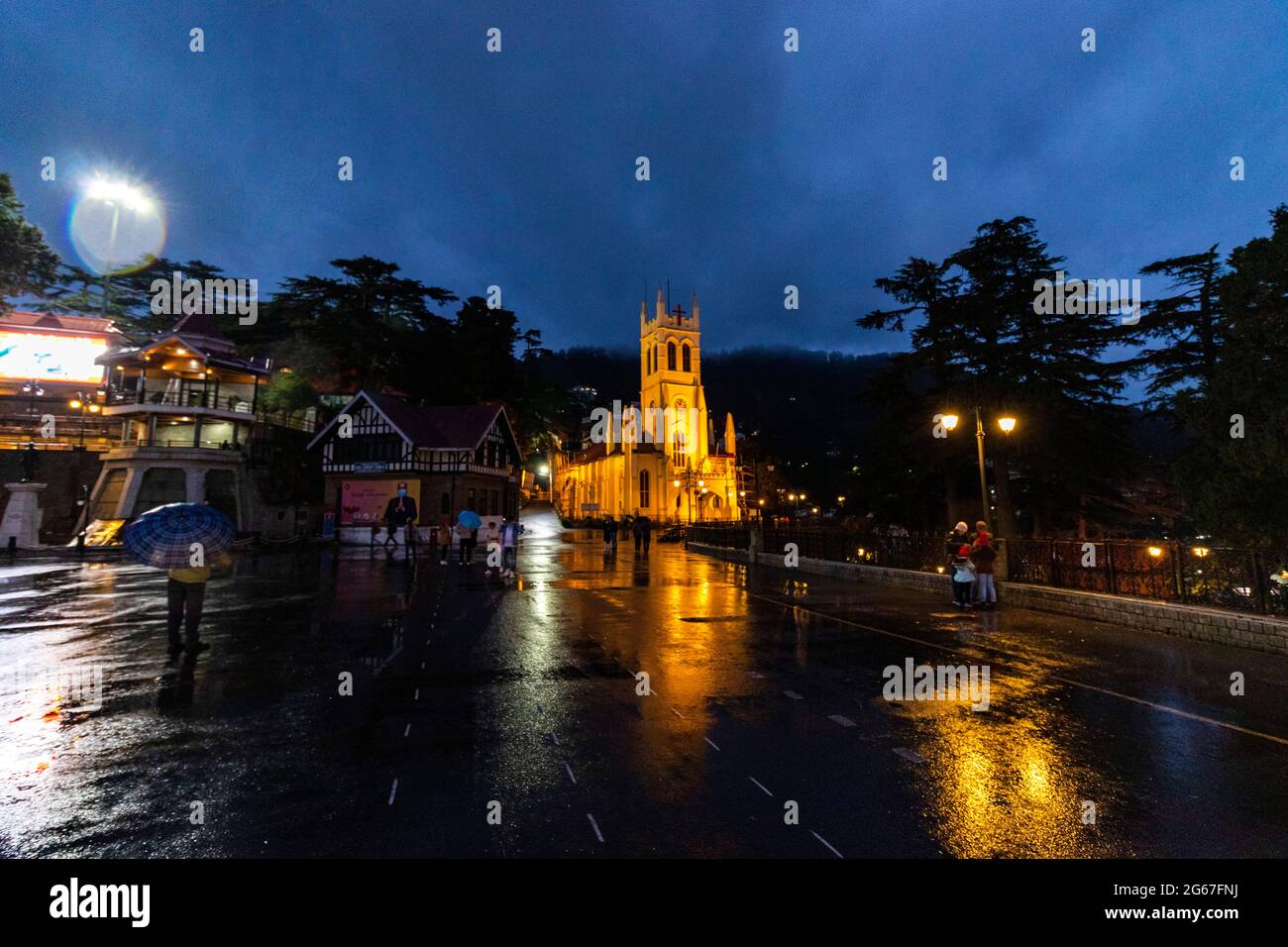 Various views of Shimla in monsoon Stock Photo - Alamy