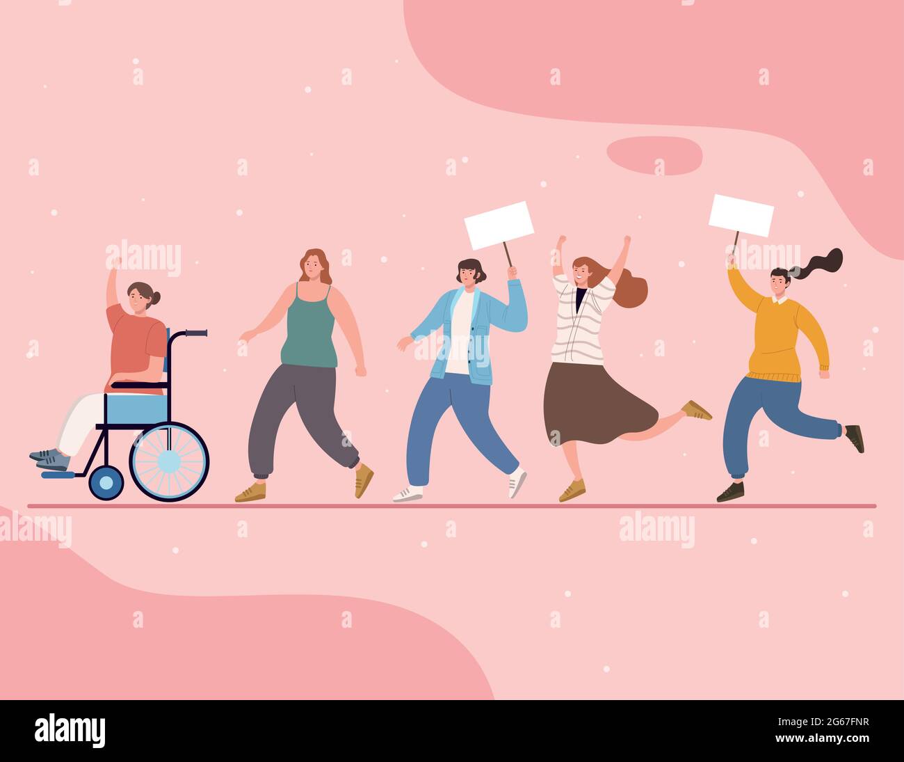 female activists protesting Stock Vector Image & Art - Alamy