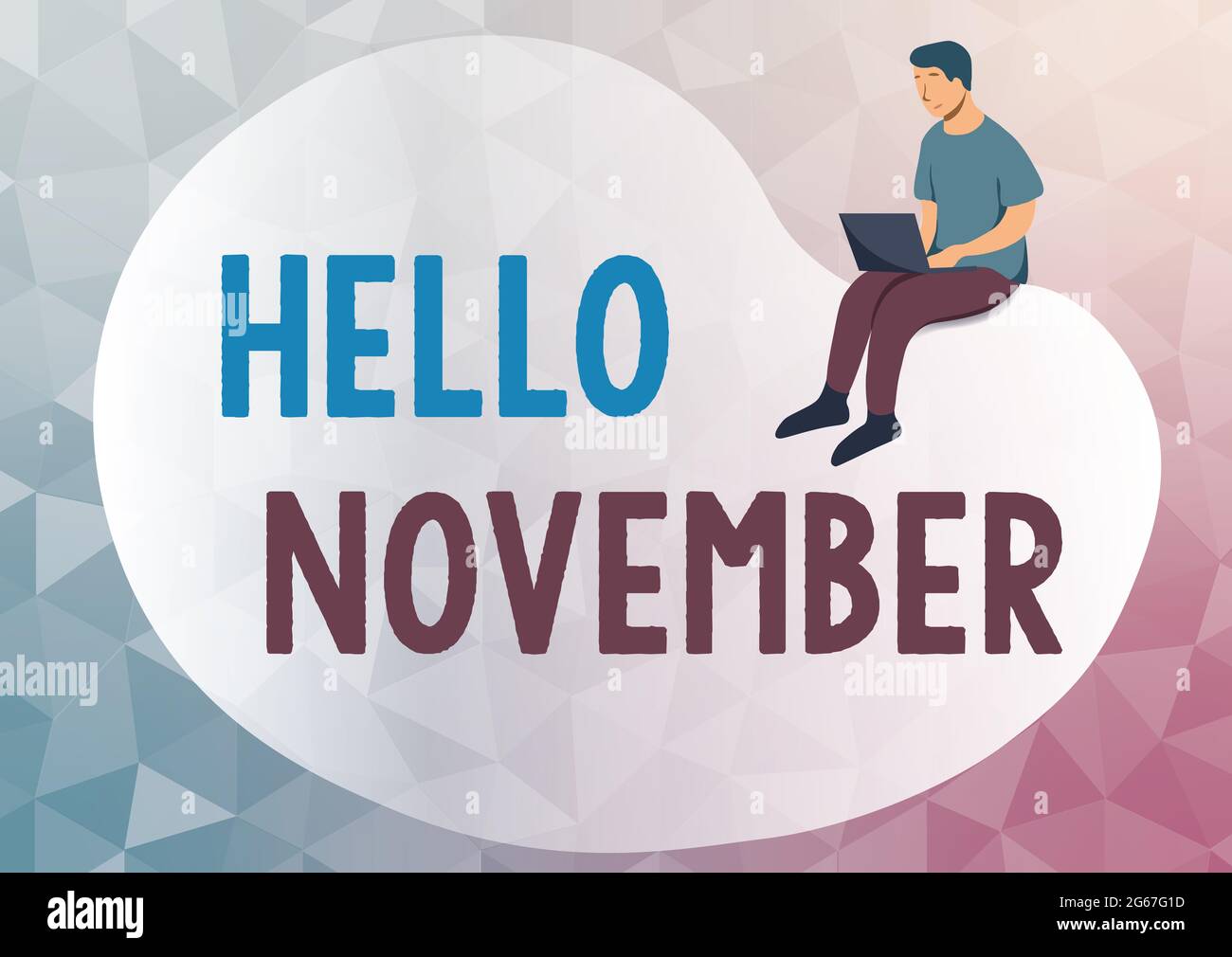 Text showing inspiration Hello November. Business approach greeting ...