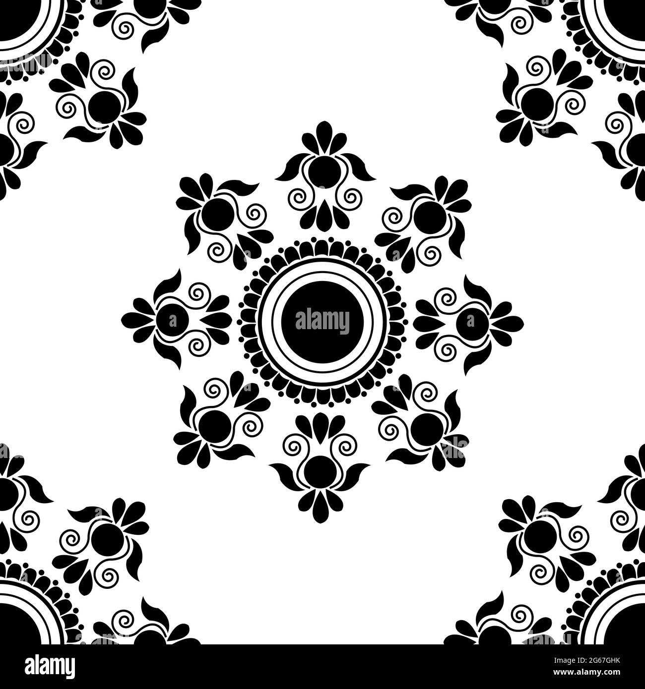 Indian Traditional and Cultural Rangoli mandala design concept of ...