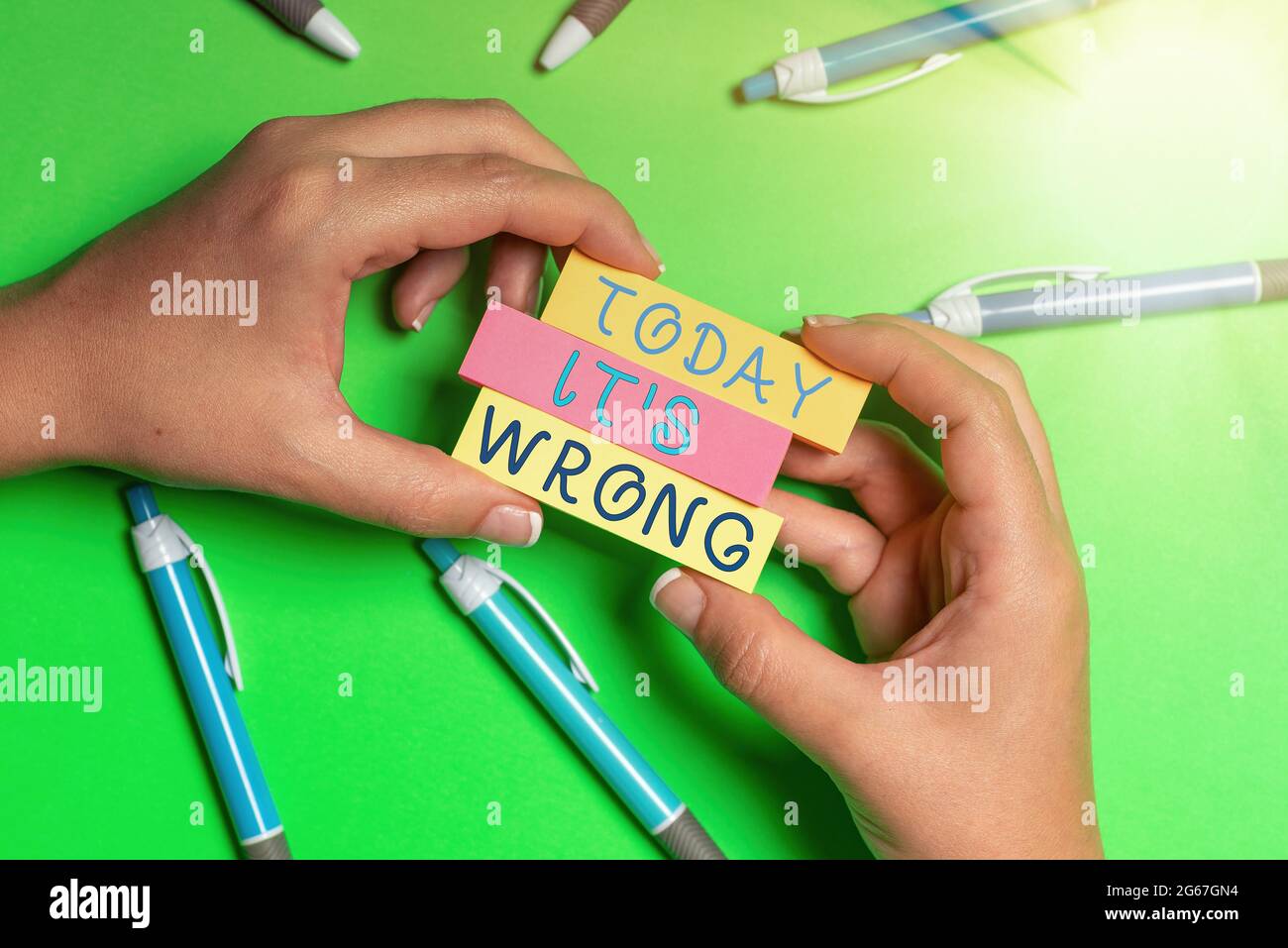 Hand writing sign Its Wrong. Business idea the reaction of the wrong ...