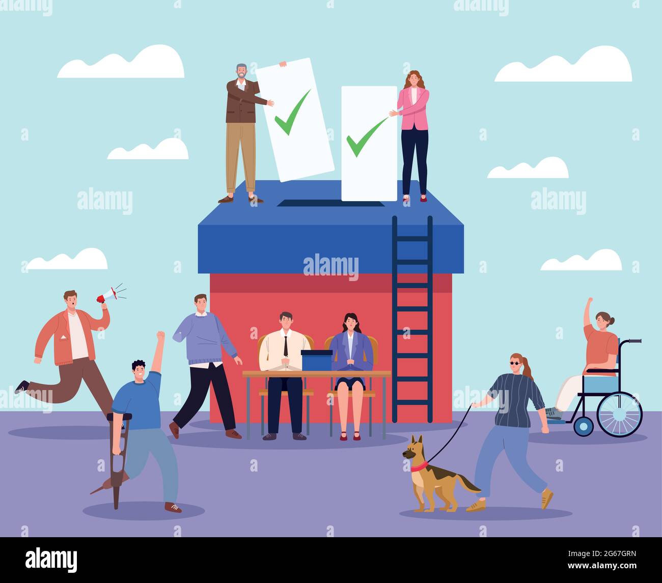 Election scene Stock Vector Images - Alamy