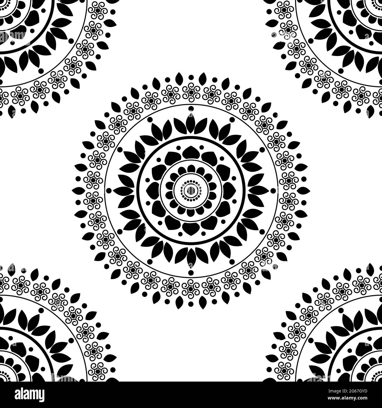 Indian Traditional and Cultural Rangoli mandala design concept of ...