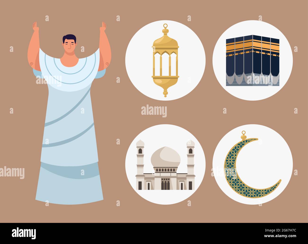 five hajj mabrur icons Stock Vector Image & Art - Alamy