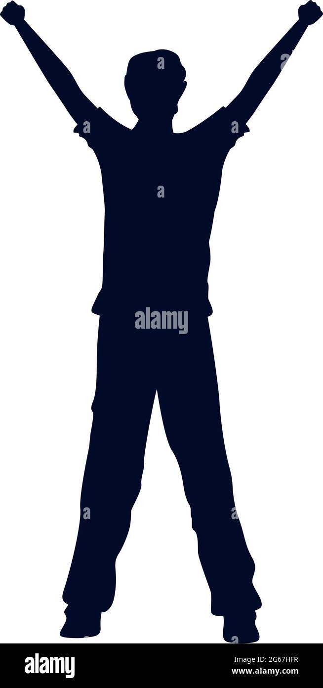silhouette man celebrating Stock Vector Image & Art - Alamy