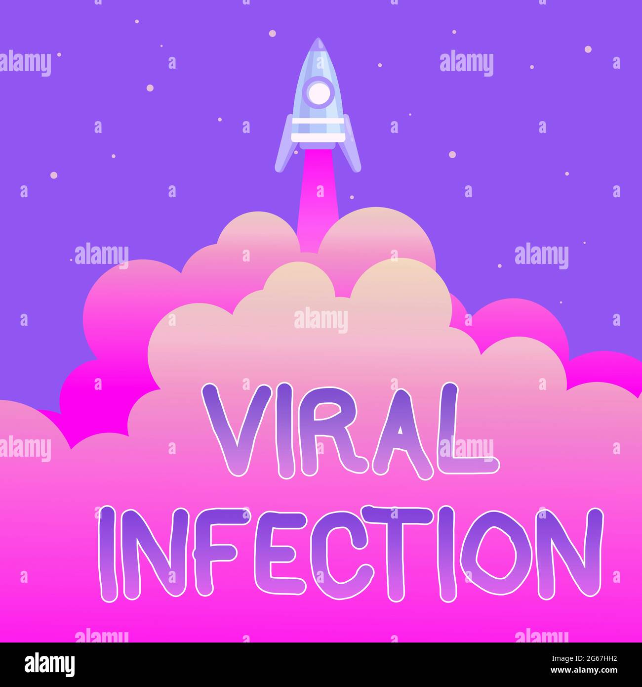 Sign displaying Viral Infection. Concept meaning Specific attack of the ...