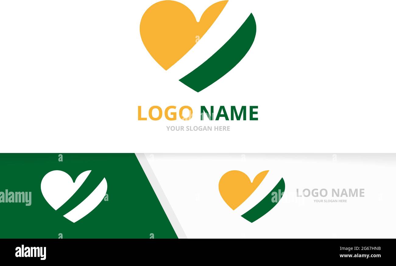 Charity logotype design template. Heart logo combination Stock Vector ...