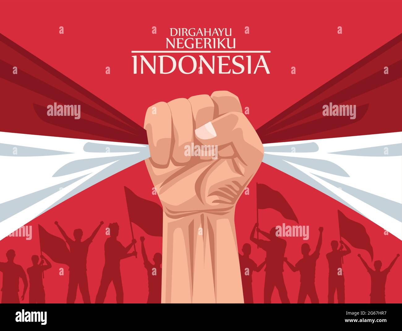 indonesia merdeka postcard Stock Vector Image & Art - Alamy