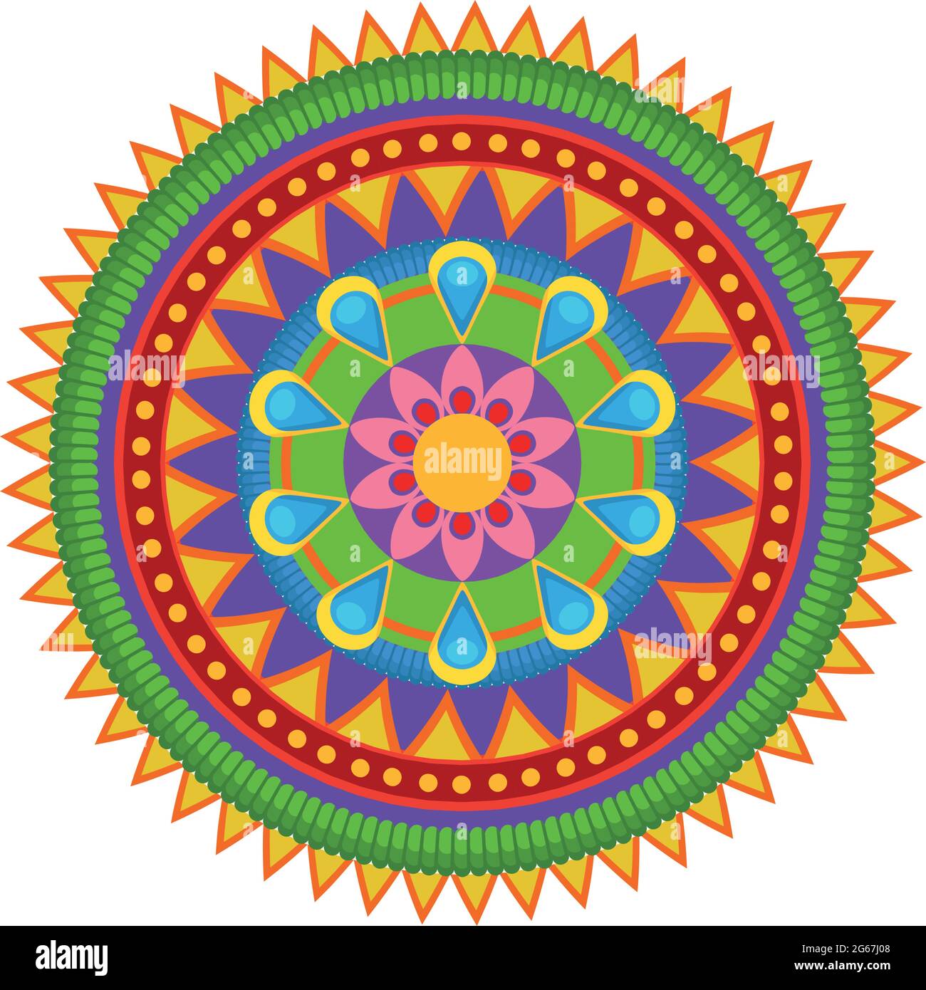 mandala hindu decoration Stock Vector Image & Art - Alamy