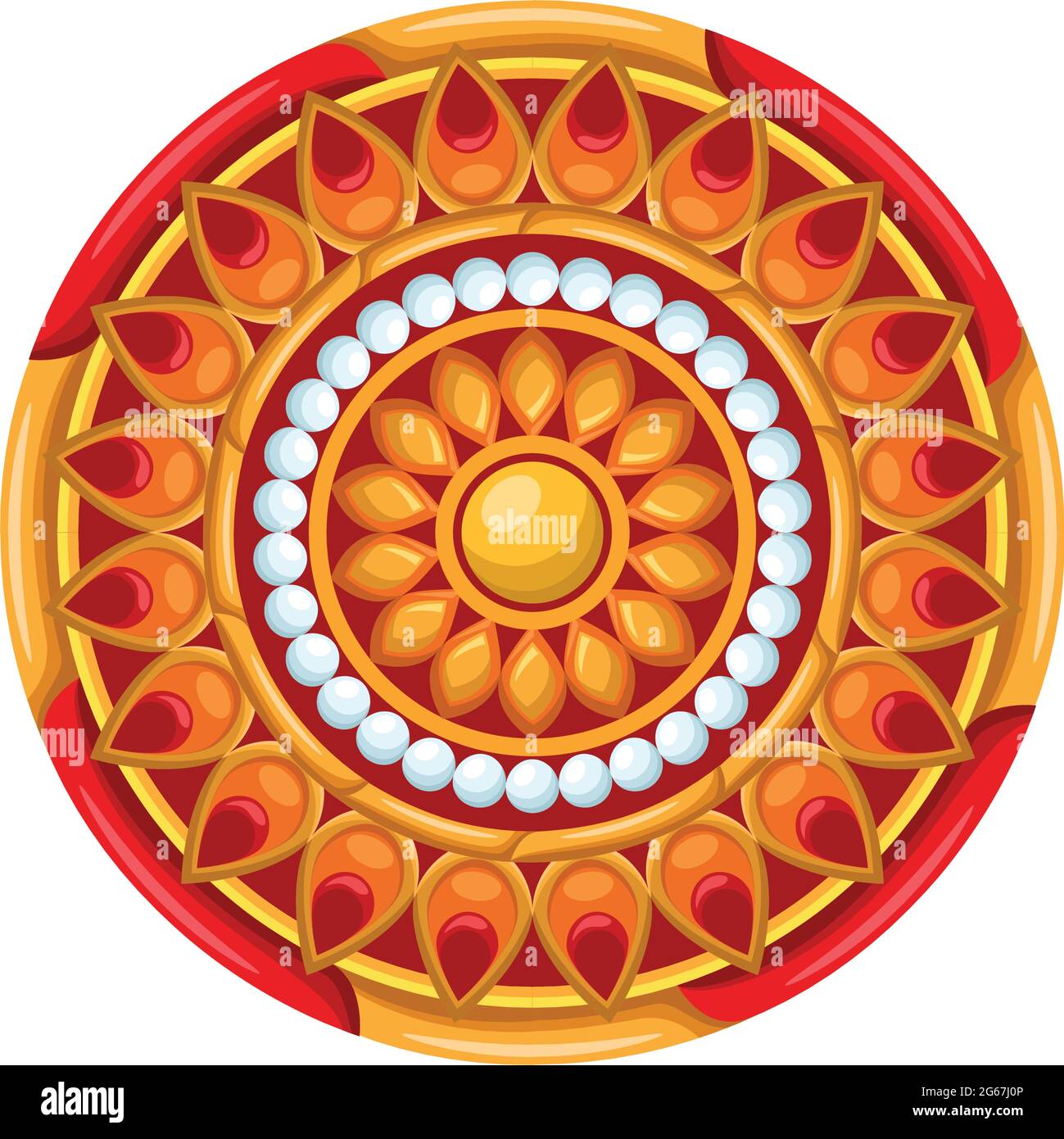 mandala hindu decoration Stock Vector Image & Art - Alamy