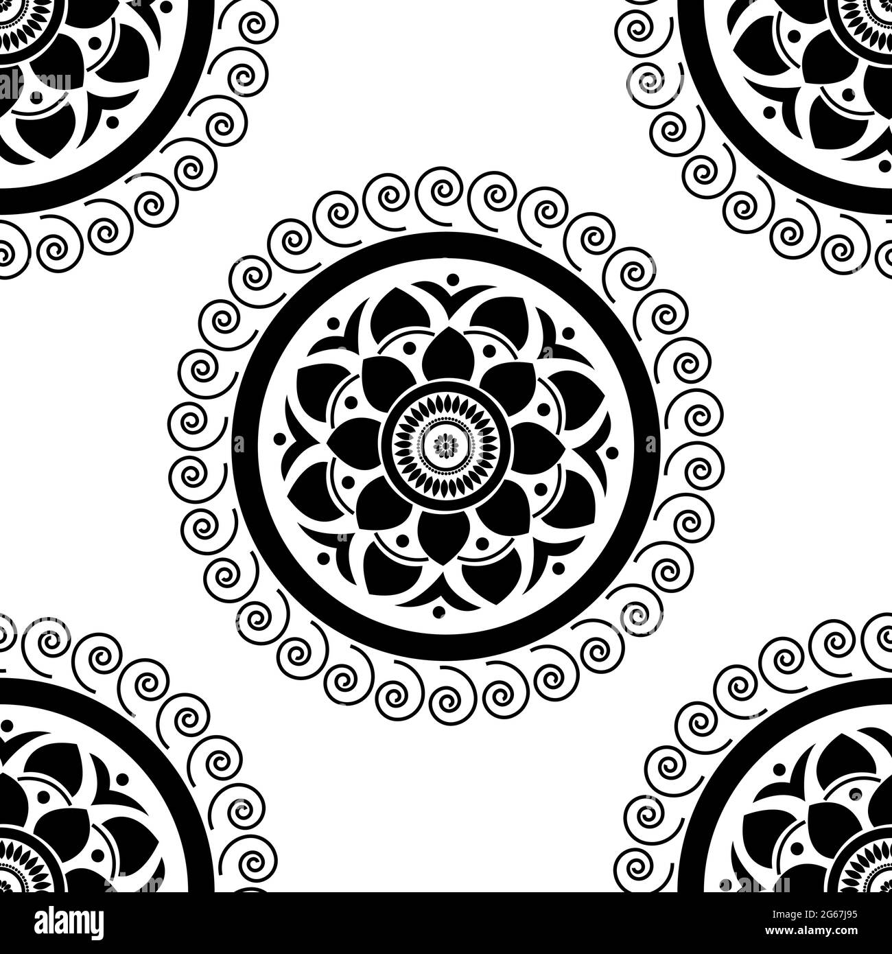 Indian Traditional and Cultural Rangoli mandala design concept of ...