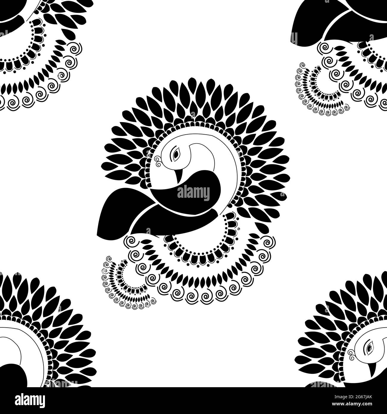 Beautiful Peacock design concept with feathers isolated on white ...