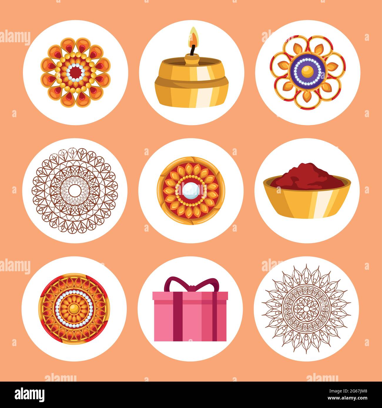 nine raksha bandhan icons Stock Vector Image & Art - Alamy