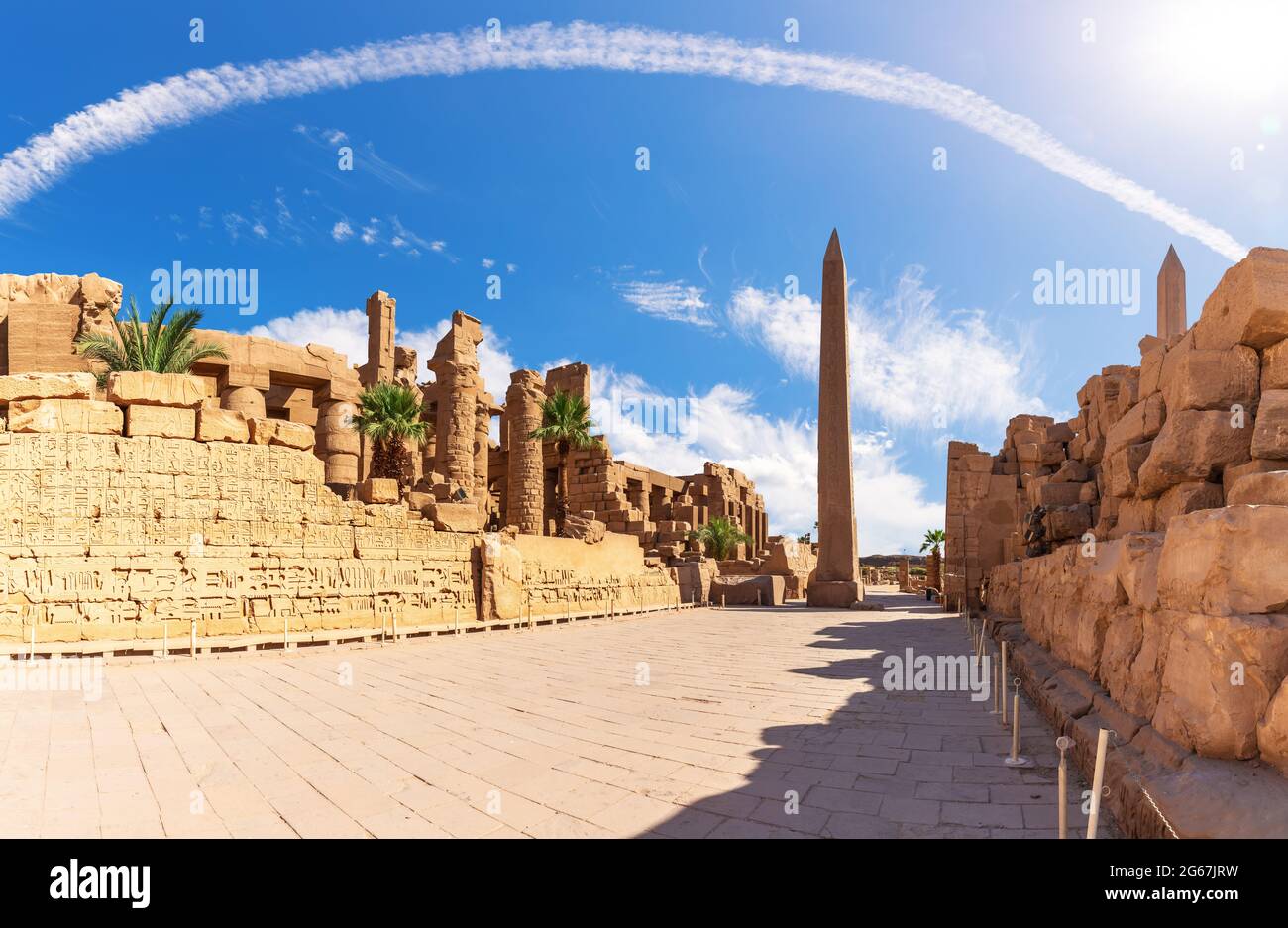 The Precinct of Amun-Re and the Obelisk, Karnak Temple, Luxor, Egypt ...