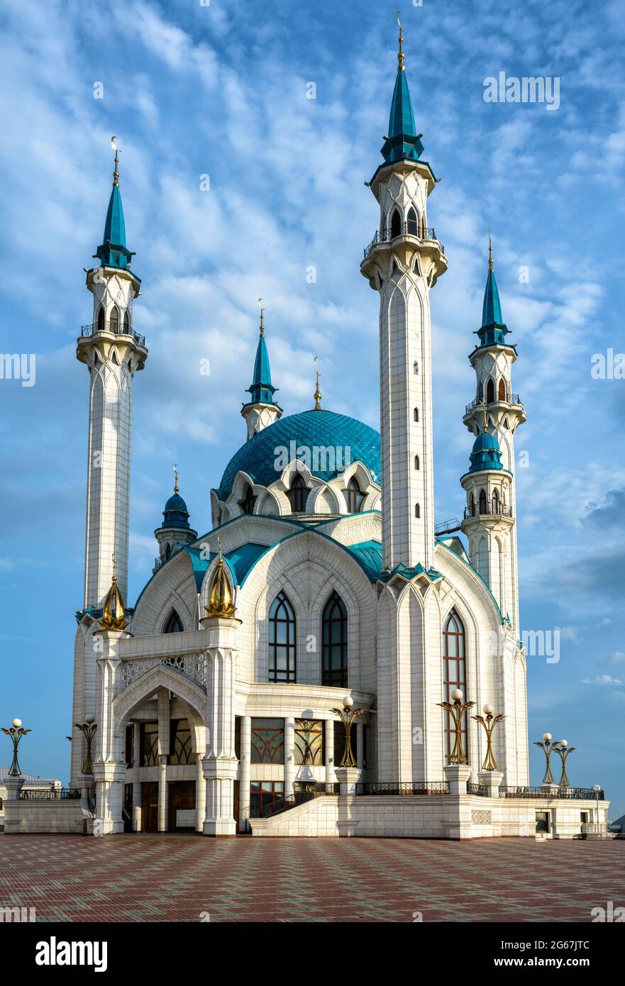 Kul Sharif mosque in Kazan Kremlin, Tatarstan, Russia. It is famous landmark of Kazan. Vertical ...