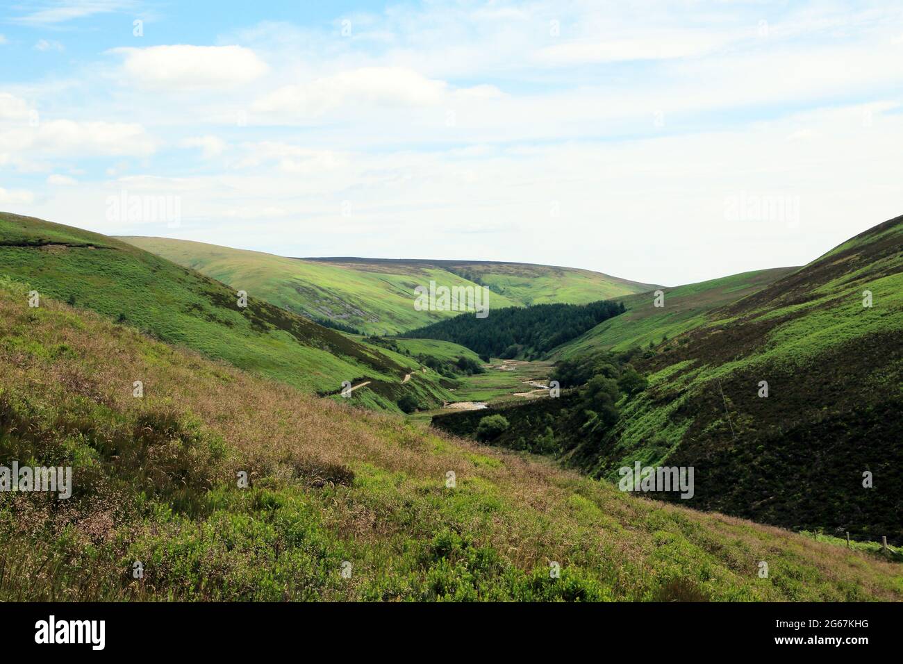 View of Langdon Brook at Sykes in Forest of Bowland AONB, Lancashire ...