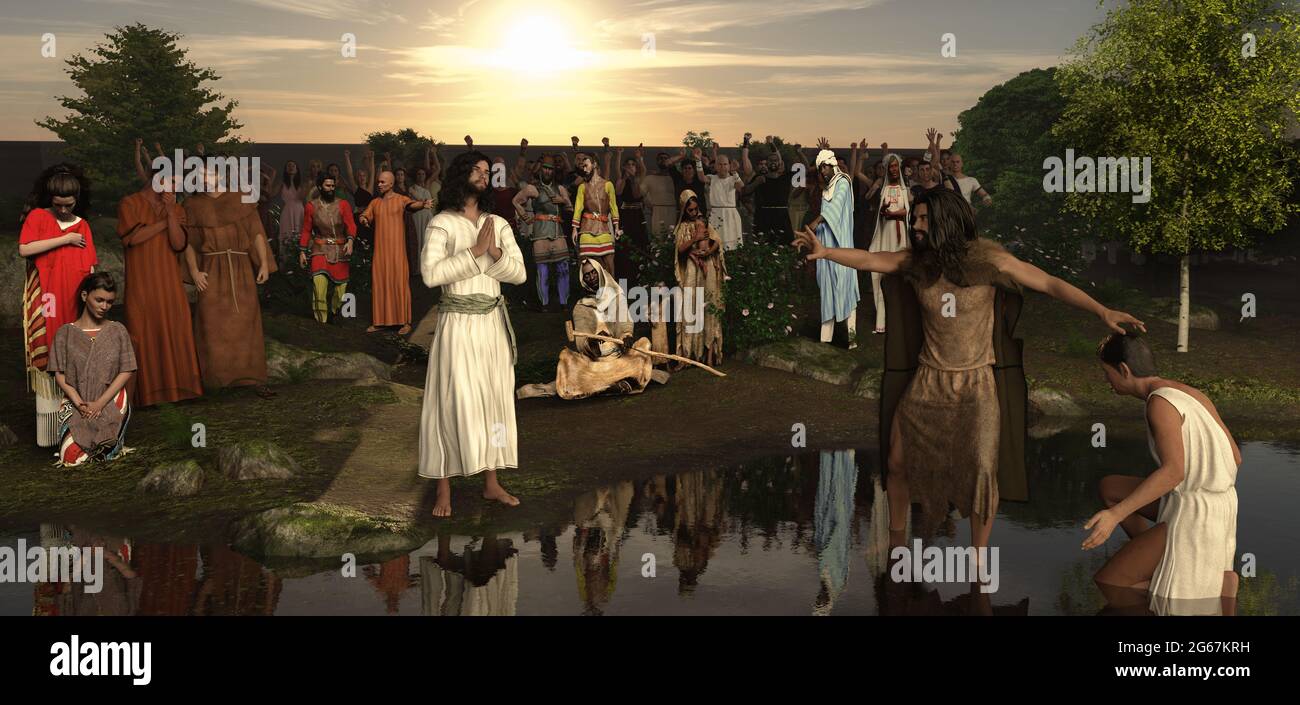 Jordan river jesus john the baptist hi-res stock photography and images ...