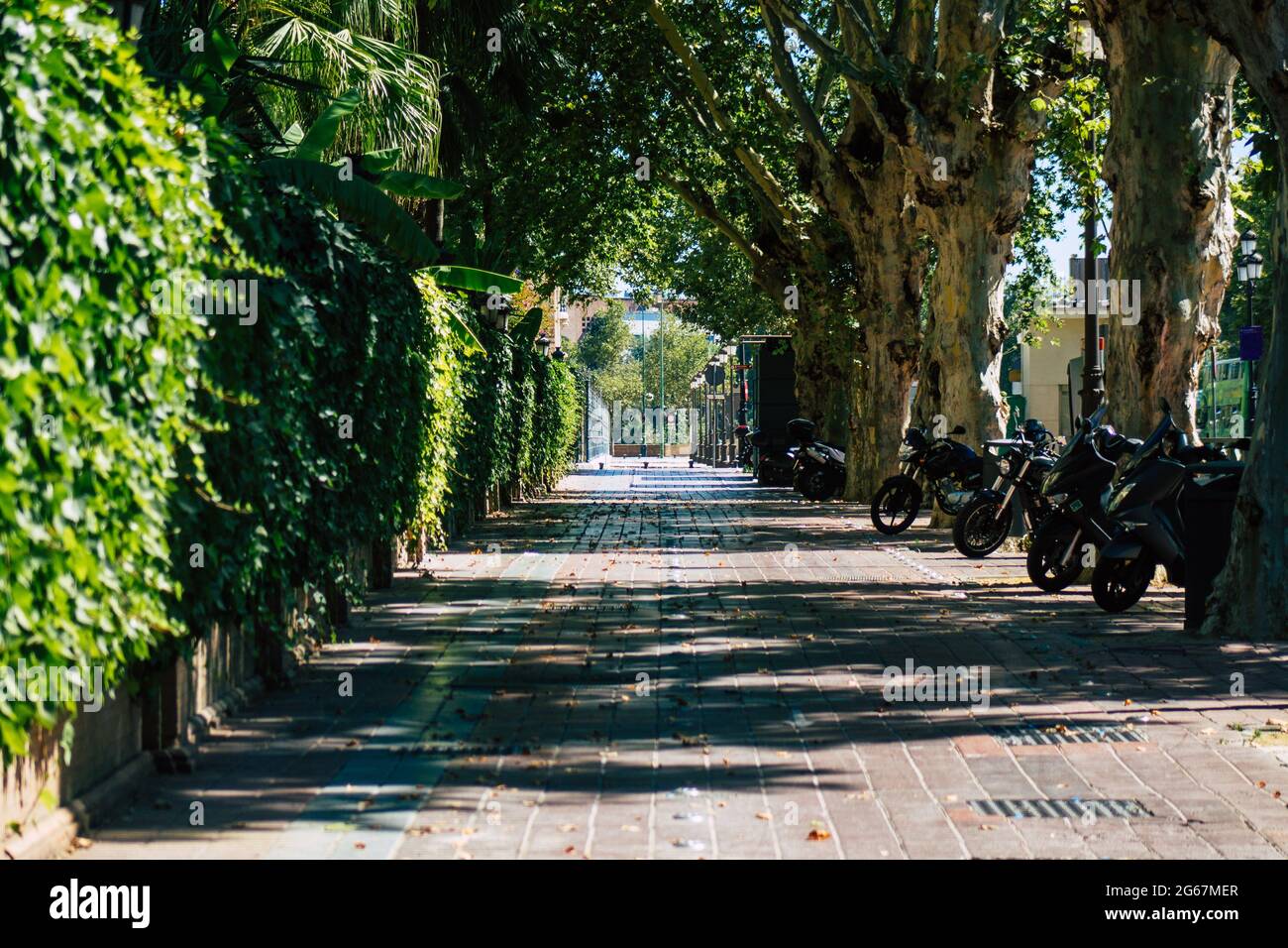 Seville Spain July 02, 2021 Urban landscape of the city of Seville, an ...