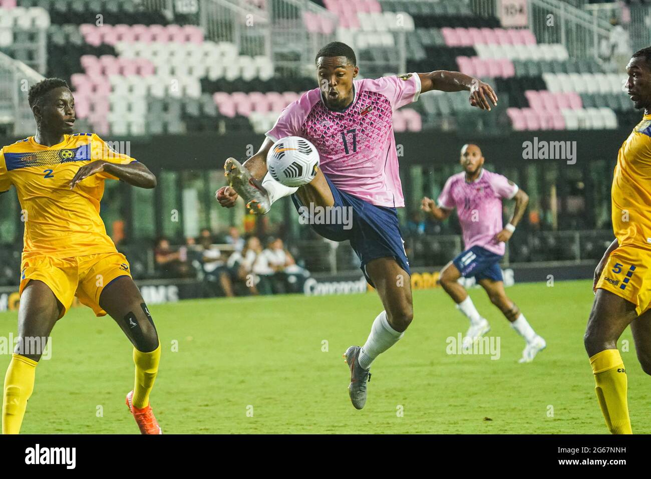 Fort Lauderdale, Florida, USA, July 2, 2021, Bermuda defender Justin ...