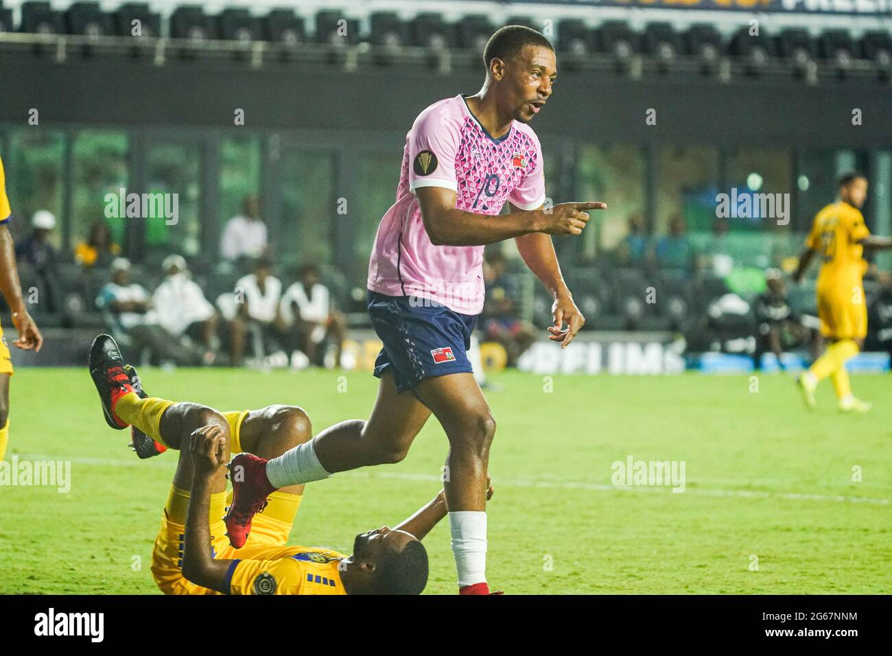 Fort Lauderdale, Florida, USA, July 2, 2021, Bermuda Midfielder Reggie ...