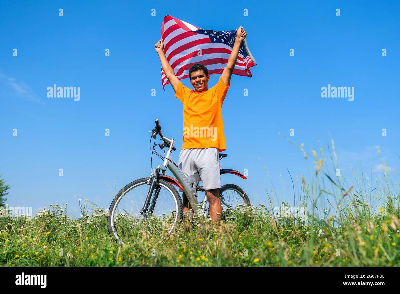Man waving flag hi-res stock photography and images - Alamy