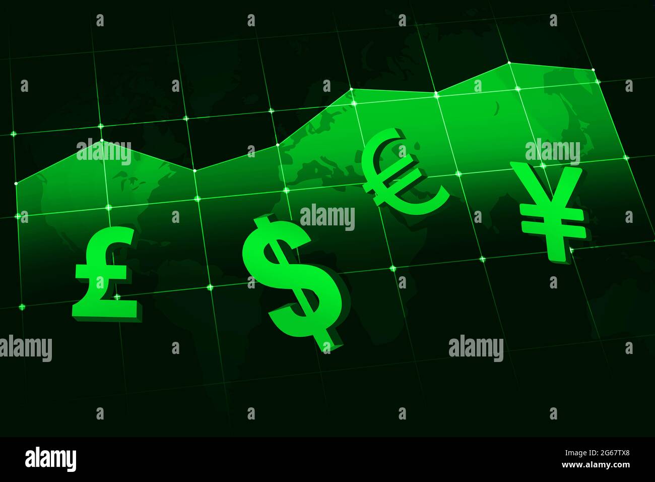 Modern and Futuristic Economy Concept Graph and Background with ...