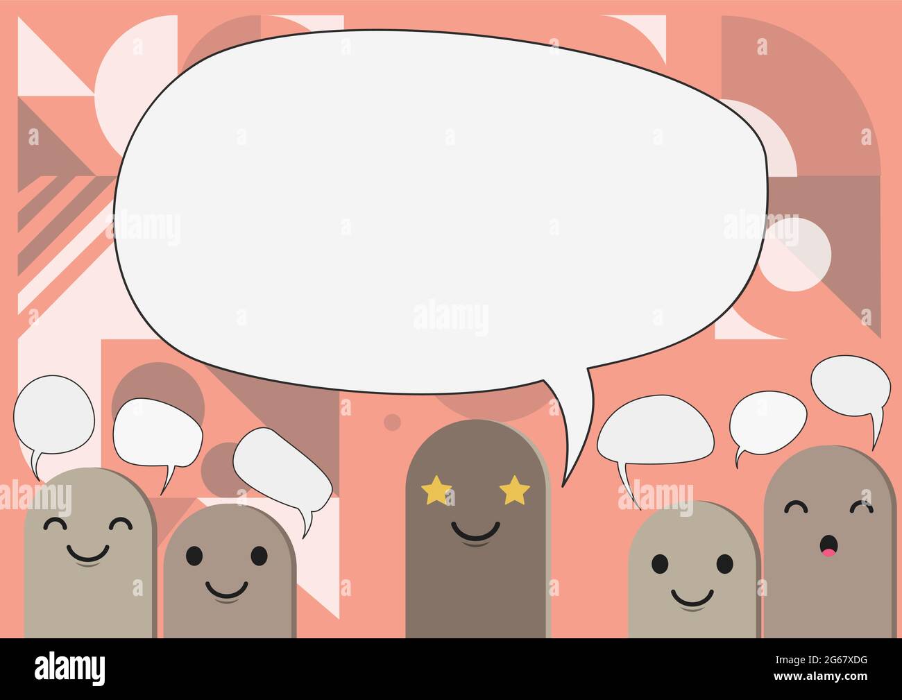 Cartoon Heads Drawing Drawing With Speech Bubble Showing Conversation ...