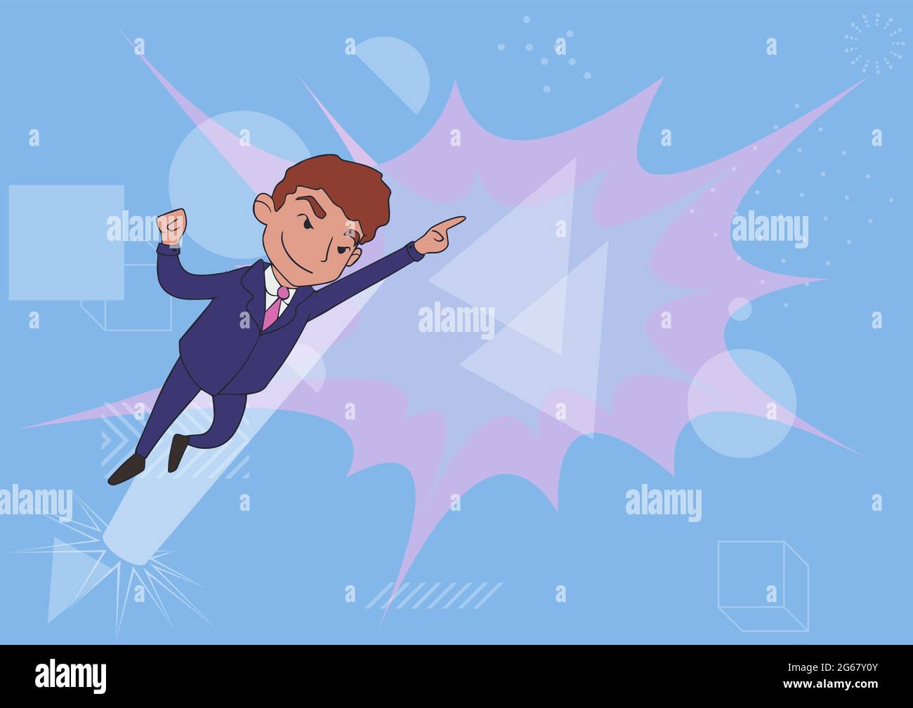 Happy Man In Uniform Standing Drawing Pointing Upward Displaying ...